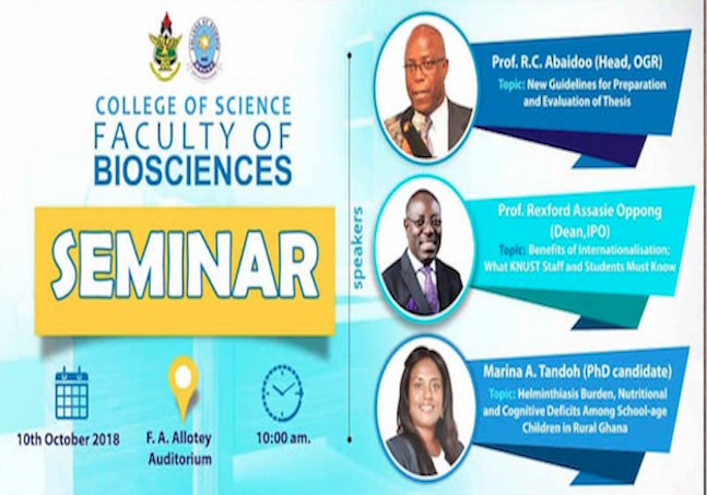 SEMINAR! SEMINAR! SEMINAR!!! | College of Science, KNUST